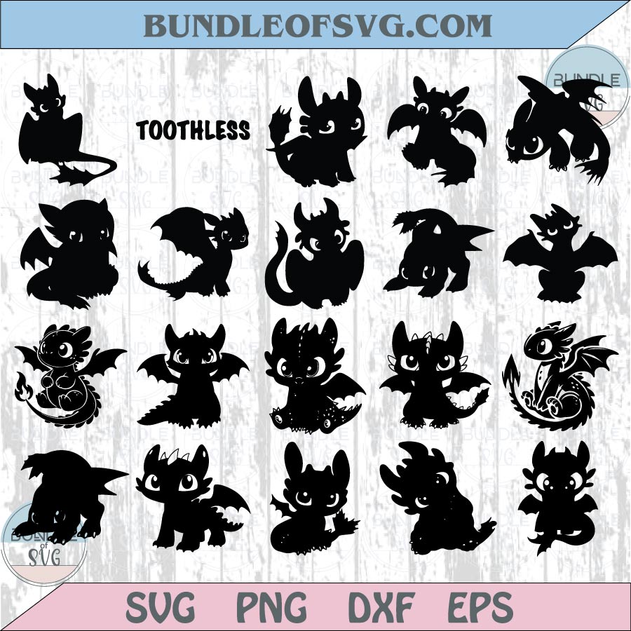 Bundle Toothless Svg Png Night Fury Silhouette Toothless Dragon Svg