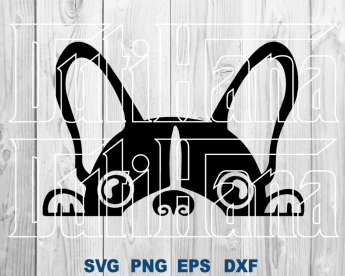 Pet Dog French Bulldog Face SVG Peeking Paws Animal clipart Silhouette