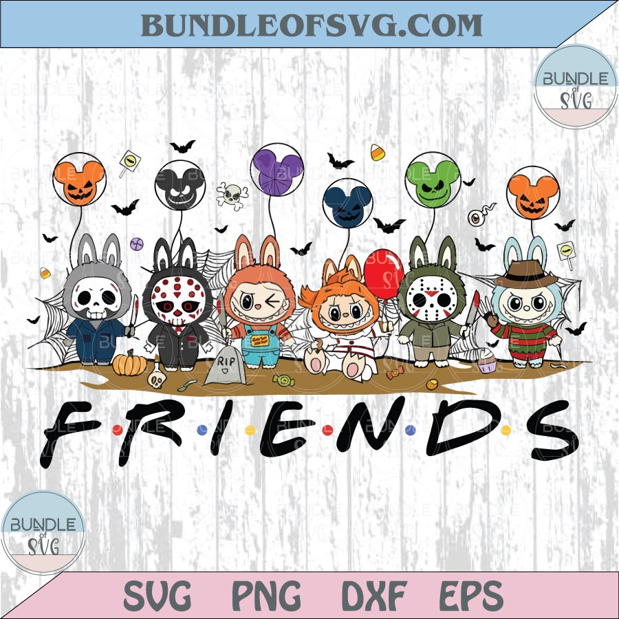 Labubu Halloween Friends Png Cute Labubu Spooky Horror Doll Png