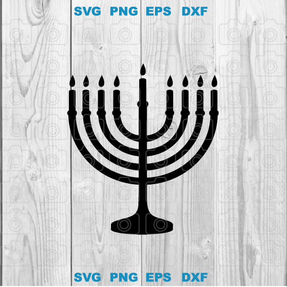 Menorah Hanukkah Svg Hanukkah Menorah Svg png Dxf Silhouette