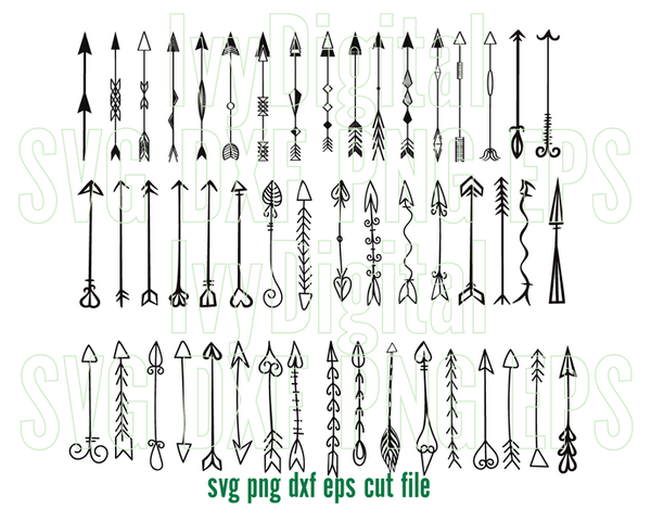 Bundle 50 vector Arrow SVG Arrow clipart decoration ornament Birthday