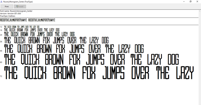 Round Circle Monogram font file ttf otf font true type font installabl