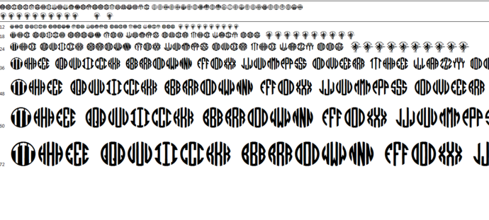 Circle Monogram font file .ttf font true type font installable on PC M