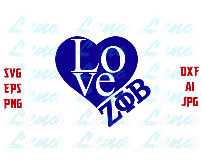 Love Heart Zeta Phi Beta Sorority svg Zeta Phi Beta Shirt ZPhiB logo s