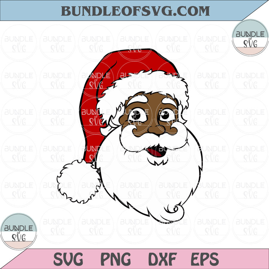 Black Santa svg Black Santa Claus Svg Believe Santa Claus Svg Dxf