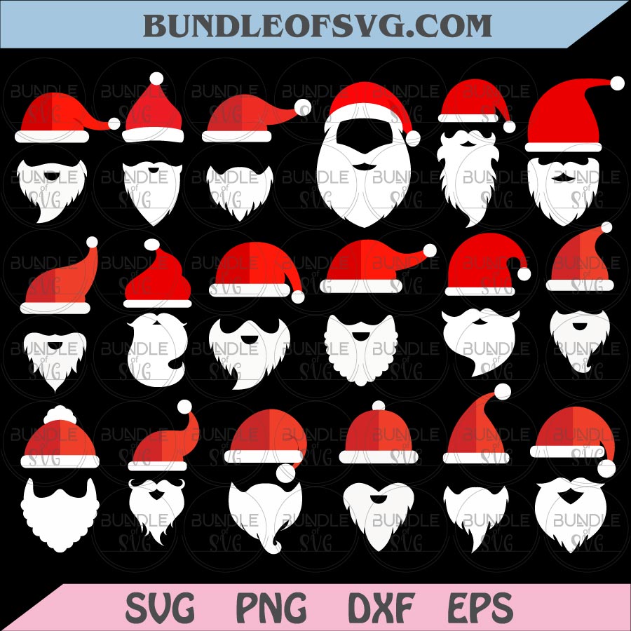 Bundle Santa Hat svg Christmas Santa Hat clipart Png Santa hat Dxf
