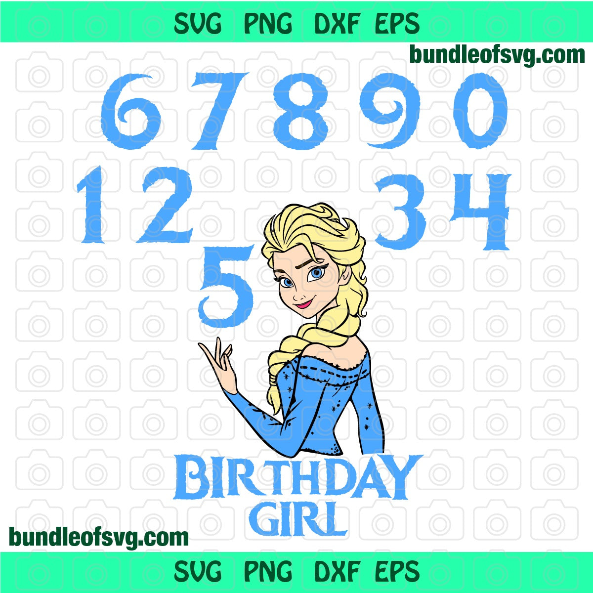 Custome Disney Frozen Elsa Number Birthday Girl SVG Frozen logo Shirt