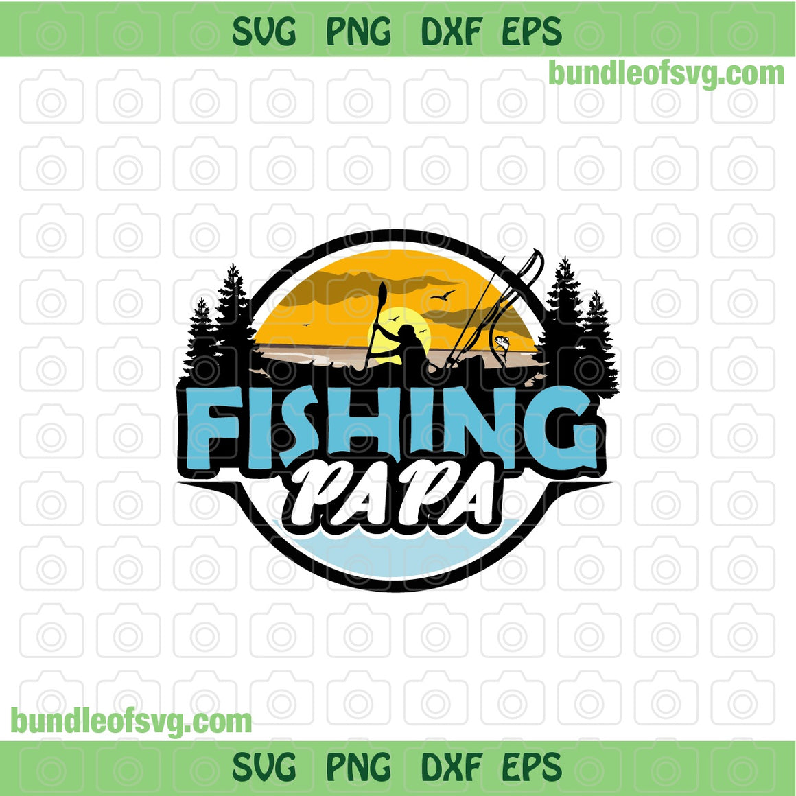 Fishing Papa svg Funny Fising Father Fishing Dad svg png