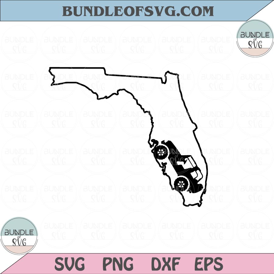 Florida Jeep svg Jeep Florida State Svg Jeep Florida Map Svg Png Dxf