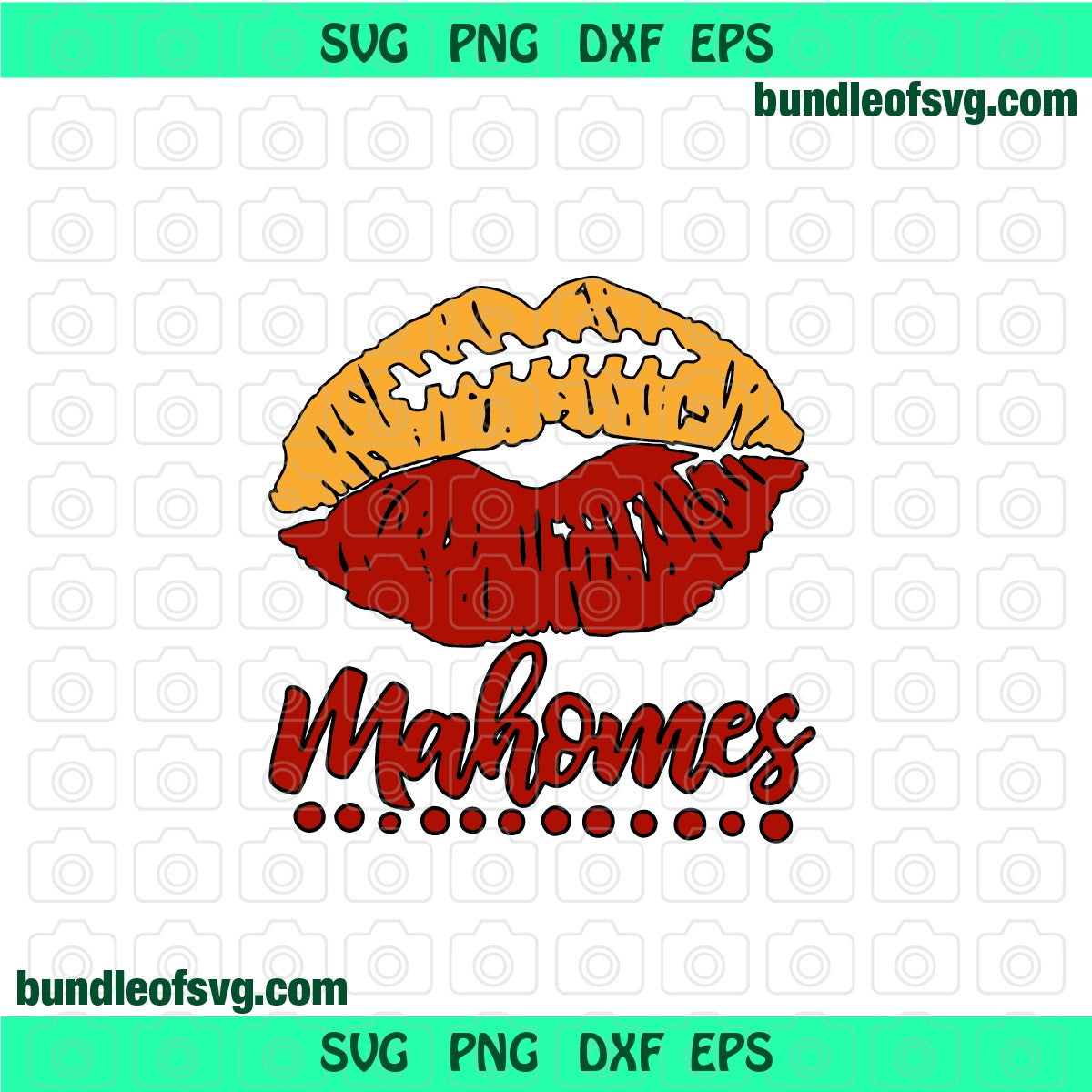 Mahomes svg Kansas City Chiefs Lips svg American Football svg