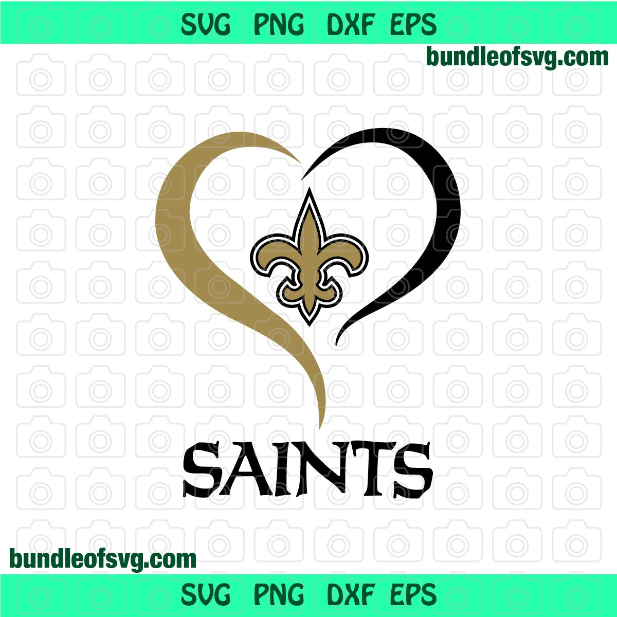 New Orleans Saints svg Open Heart American Football svg