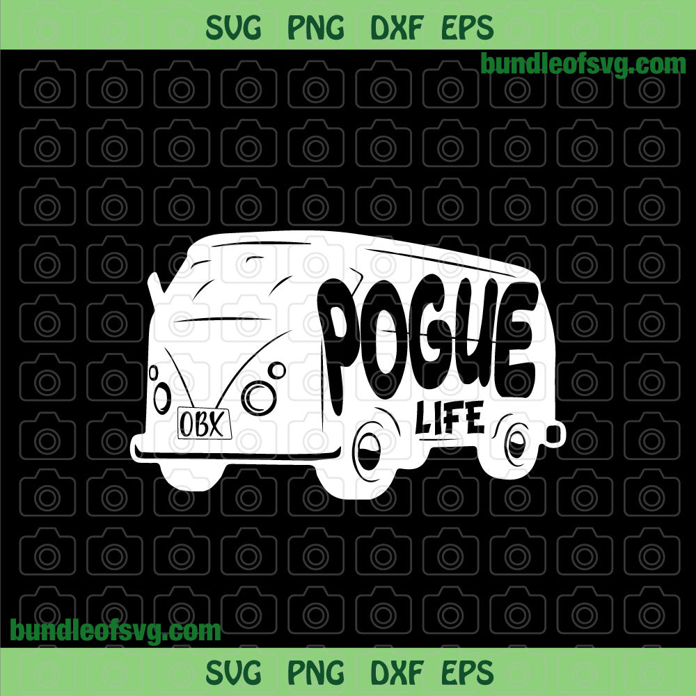 Vintage Pogue Life Outer Banks svg Retro OBX VW Van Pogue Life