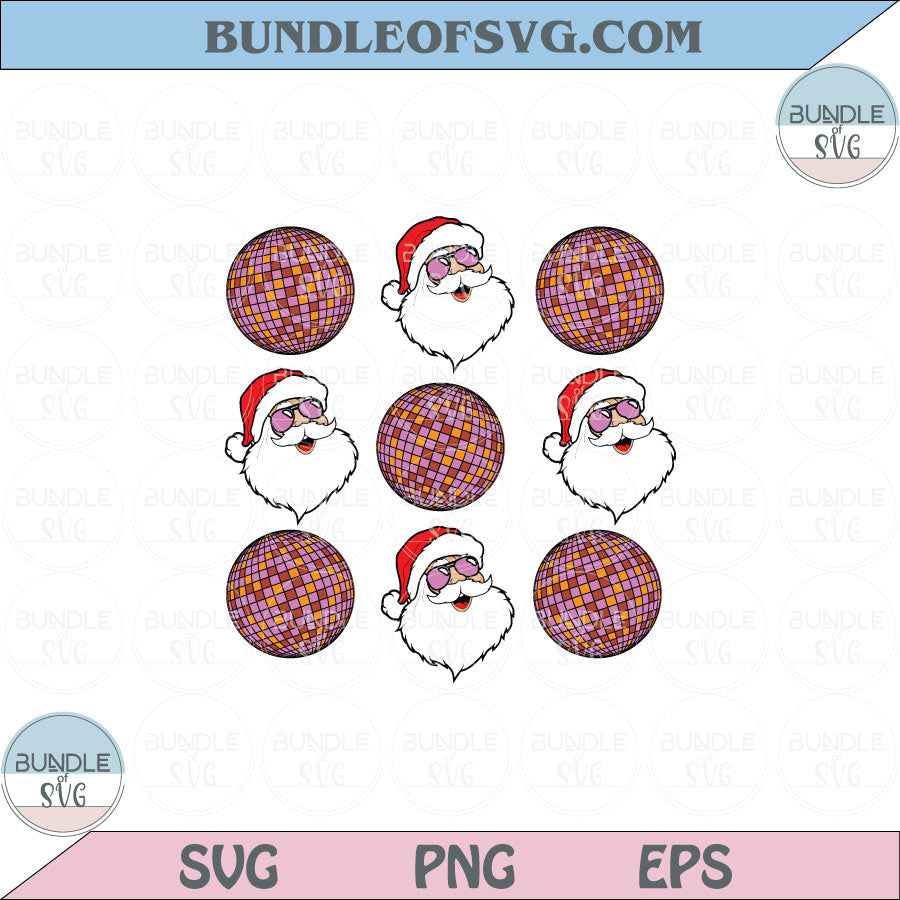 Retro Santa Svg Christmas Santa Png Retro Disco Ball PNG Sublimation