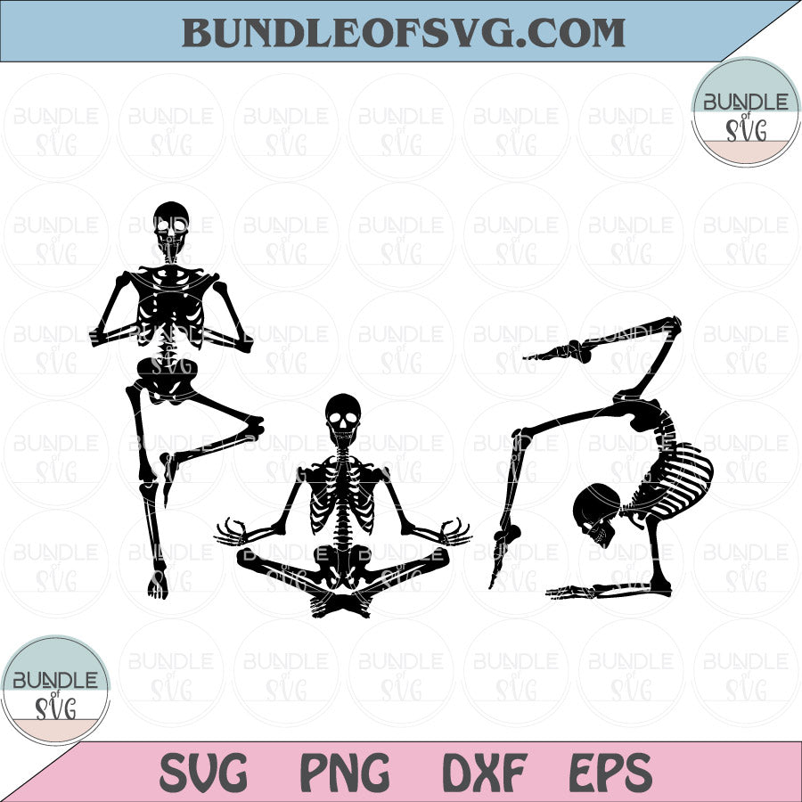 Skeletons Yoga svg Yoga Skeleton svg Yoga Lover svg Yogi Svg Png Dxf