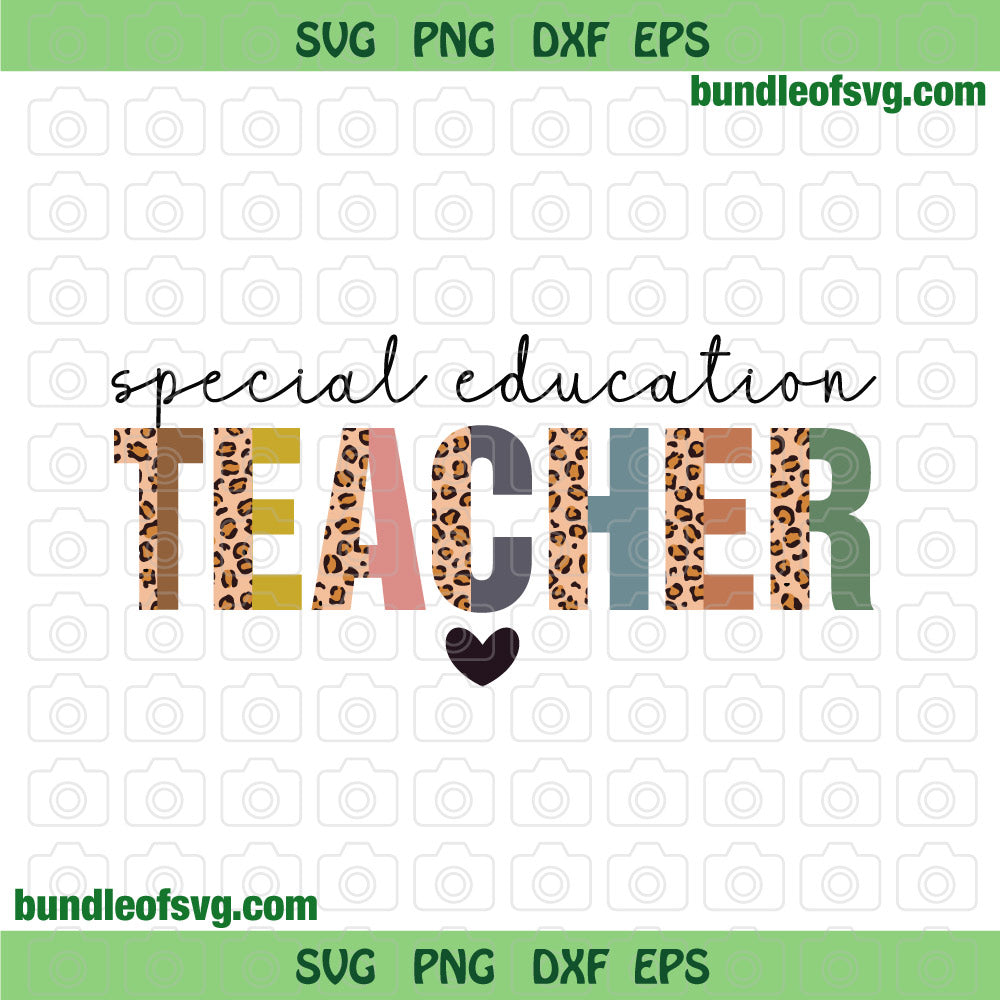Special Education Teacher svg Leopard Teacher mode svg png