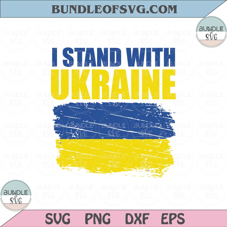 Support Ukraine Svg I Stand With Ukraine Svg Support Ukraine Png Dxf
