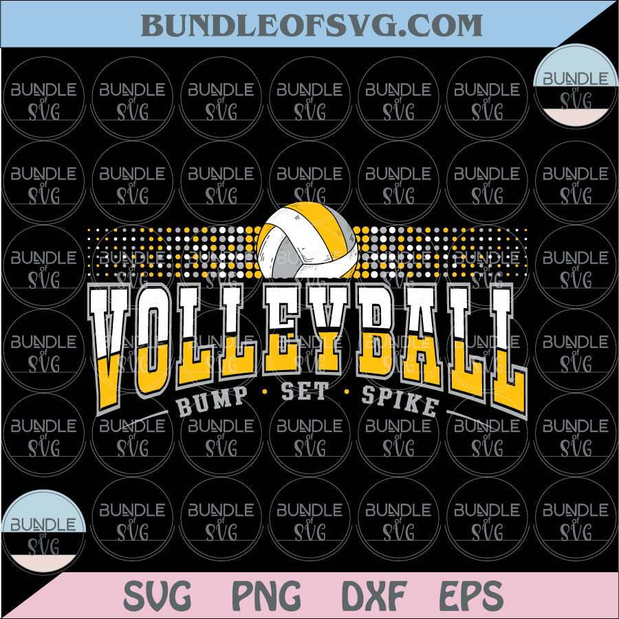 Volleyball Svg Bump Set Spike Svg Love Volleyball Team logo Svg Png