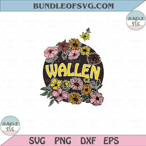 Wallen Flower Svg Retro Floral Wallen Png Wallen Flowers Svg Png